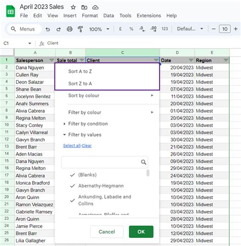 How To Sort In Google Sheets Kanbanchi