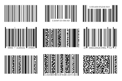 Premium Vector Bar Code Icon Collection Modern Black Product Code Bar