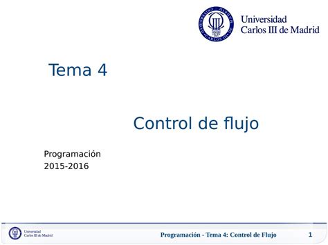 PDF de programación Tema Control de flujo