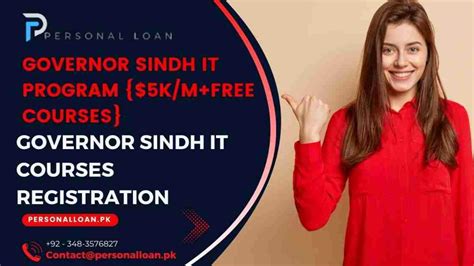 Governor Sindh It Courses Registration Website 5kmfree Courses Personal Loan