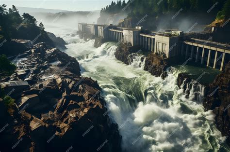 Premium Ai Image Hydropower Green Energy Renewable Energy Sources Ai Generated
