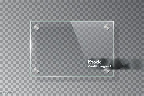 투명한 배경에 고립 된 유리 직사각형 판 강철 리벳을 가진 벡터 현실적인 아크릴 구조 투명 아크릴 유리에 대한 스톡 벡터 아트 및 기타 이미지 투명 아크릴 유리 유리