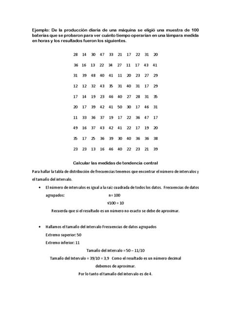 Ejercicio Resuleto De Datos Agrupados Pdf