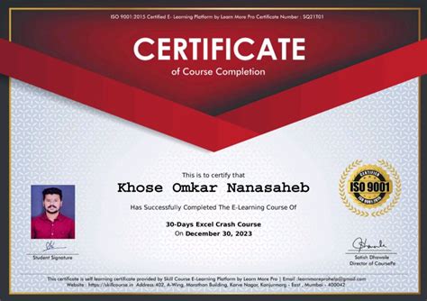 Omkar Khose On Linkedin Excelcertification Isocertified Dataanalysis Microsoftcertification