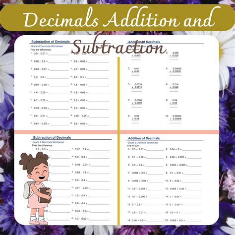 Decimals Addition And Subtraction Worksheets Made By Teachers