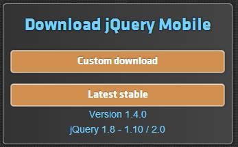 Downloading Installing JQuery Mobile Access Learn
