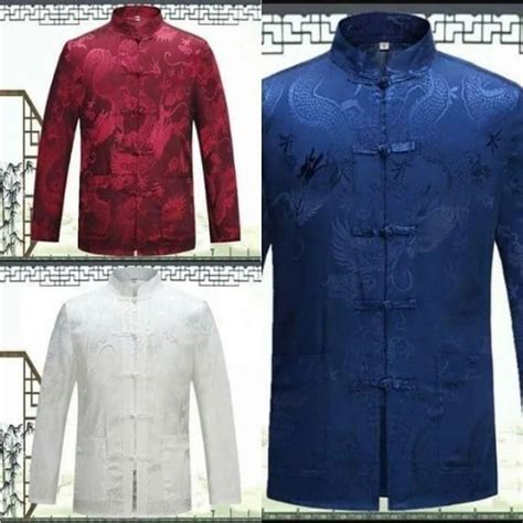 Hot Cheongsam Men Long Sleeve Random Pattern Shopee Philippines