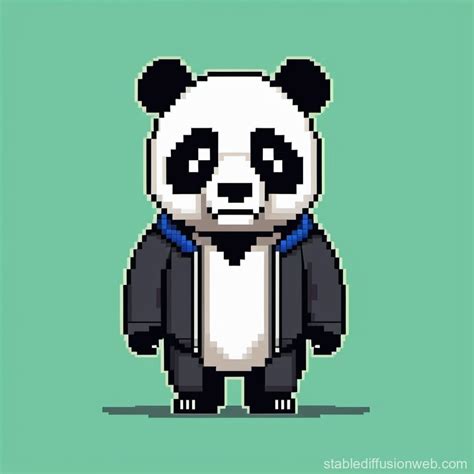 Generate An Image Of An Anthropomorphic Humanoid Panda Bear Acting As A
