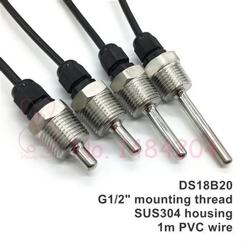 Aliexpress Com Buy 1x DS18B20 Digital Temperature Sensor G1 2 Thread Probe DIA 7mm 1m PVC 3