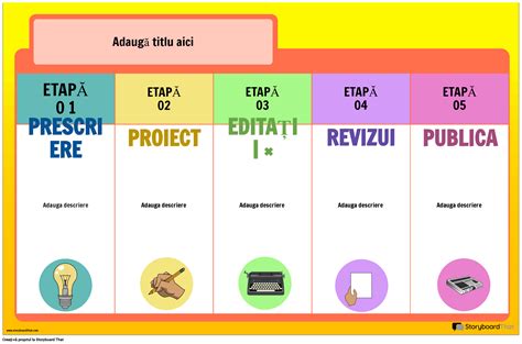 Procesul De Scriere Designul Filei Poster Folder