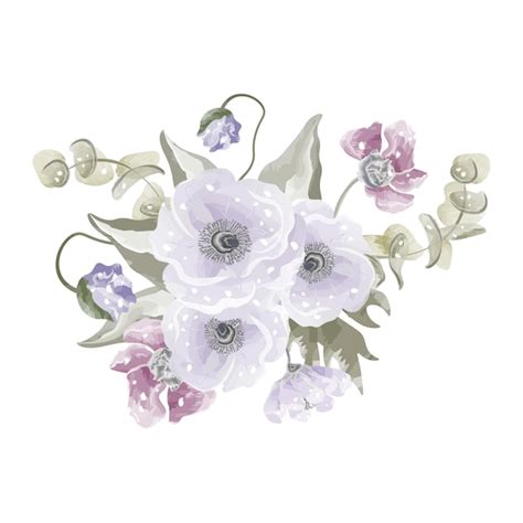 Light Purple Watercolour Flowers Images Free Download On Freepik