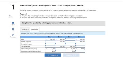 solved exercise 6 11 static missing data basic cvp