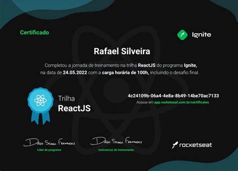 Rafael Lopes Silveira On Linkedin Rocketseat Ignite Programmerlife Reactjs Neverstoplearning