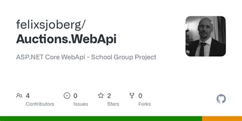 Github Felixsjobergauctionswebapi Aspnet Core Webapi School