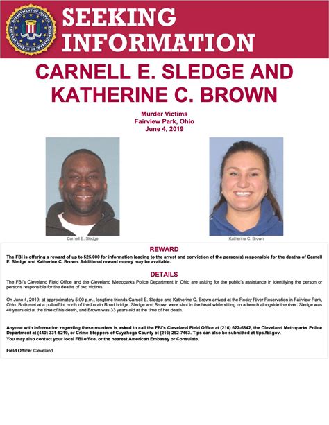 What Happened To Kate Brown And Carnell Sledge Fairview Park Oh