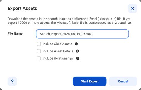 Re Import Assets Using Search Results Exported File