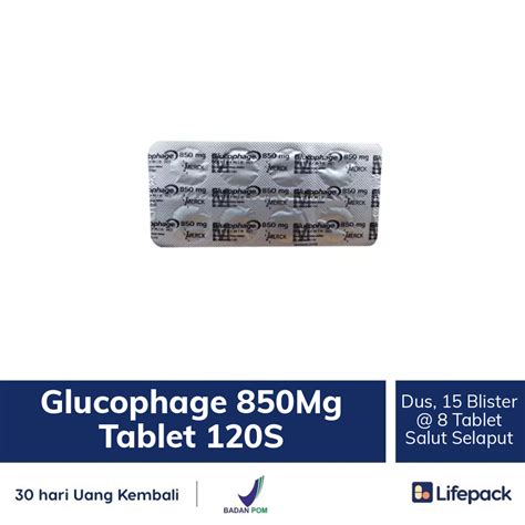Glucophage 850 Mg 120s Obat Diabetes Murah Lifepack Id