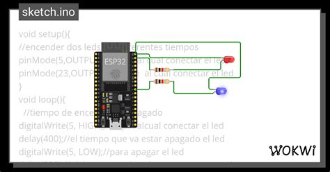 Leds Wokwi Esp32 Stm32 Arduino Simulator
