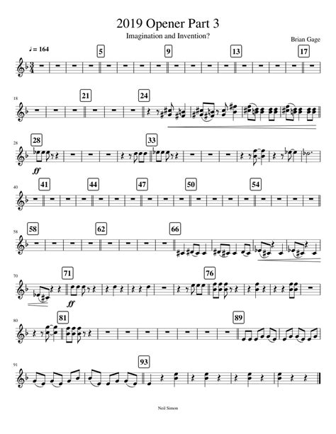 2019 Opener Part 3 Sheet Music For Mellophone Solo