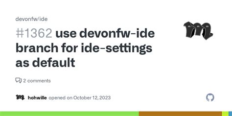 Use Devonfw Ide Branch For Ide Settings As Default Issue 1362