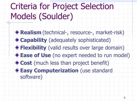 Ppt Project Selection Models Powerpoint Presentation Free Download