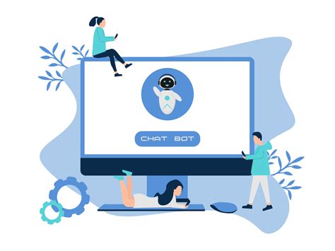 Illustration With Artificial Intelligence Chat Bot Character In The Computer And Chatting The