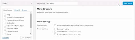 Using The Wordpress Menu Builder Documentation