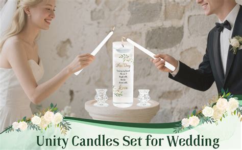 Unity Candles With Glass Holder For Wedding Ceremony