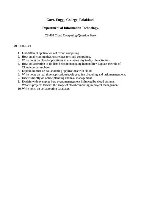 Cs468 Cloud Qb Module Vi Govt Engg College Palakkad Department