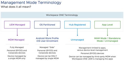 workspace one uem management modes omnissa