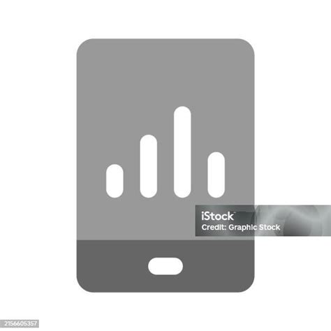 Data Chart Inside Mobile Showing Vector Of Mobile Data Analysis In