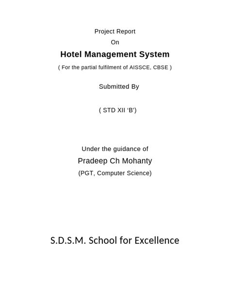 hotel management project in python 1 pdf python programming