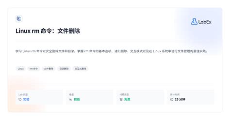 linux 删除文件 linux rm 命令 labex