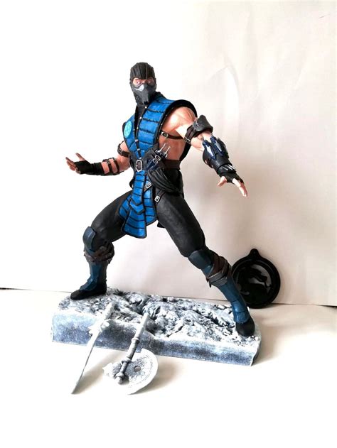 Sub Zero Mortal Kombat Xsub Zero Figuremortal Kombat Etsy Uk