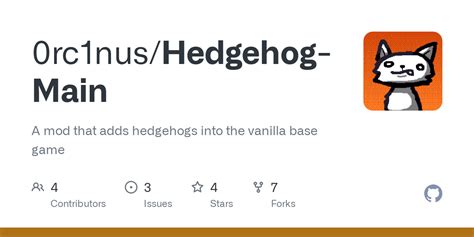 Github 0rc1nushedgehog Main A Mod That Adds Hedgehogs Into The Vanilla Base Game