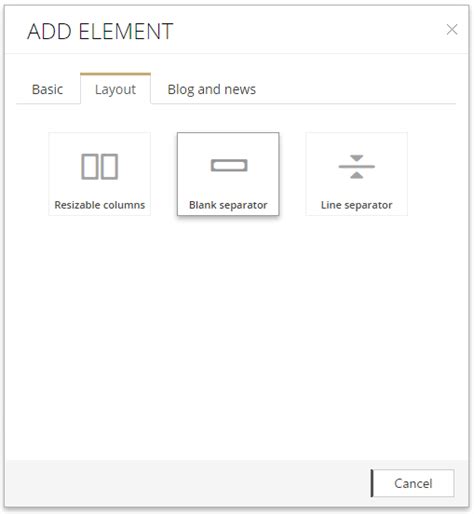 add space between elements