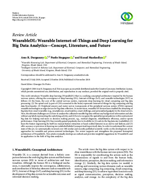 pdf wearabledl wearable internet of things and deep learning for big