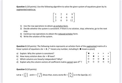 Solved Question 1 10 Points Use The Following Algorithm
