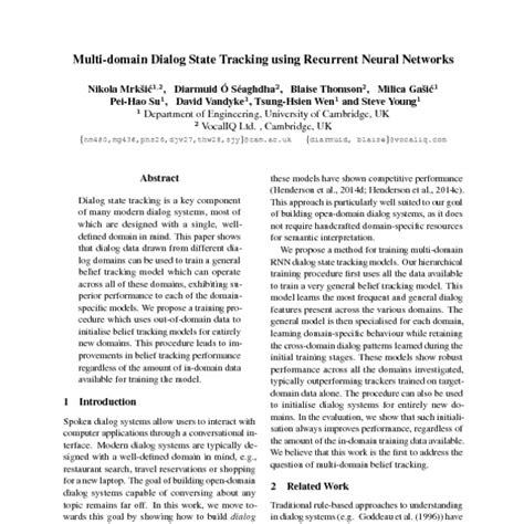 multi domain dialog state tracking using recurrent neural networks