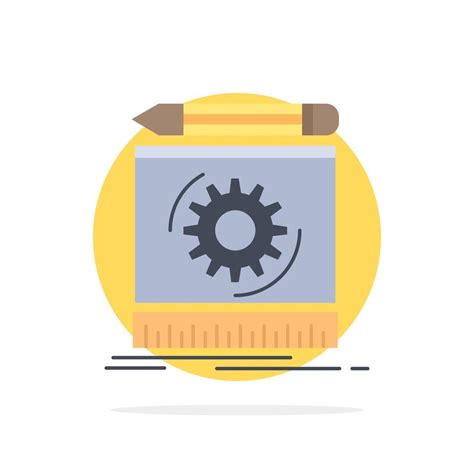 Draft Engineering Process Prototype Prototyping Flat Color Icon Vector 15533571 Vector Art At