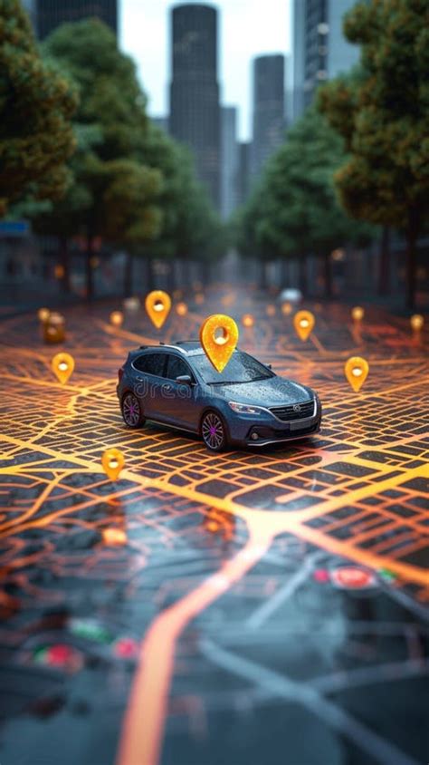 Photo City Navigation Smartphone With GPS Map For Street Road Directions Stock Illustration