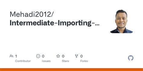 github mehadi2012 intermediate importing data in python
