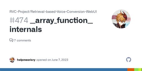 Arrayfunction Internals · Issue 474 · Rvc Projectretrieval Based