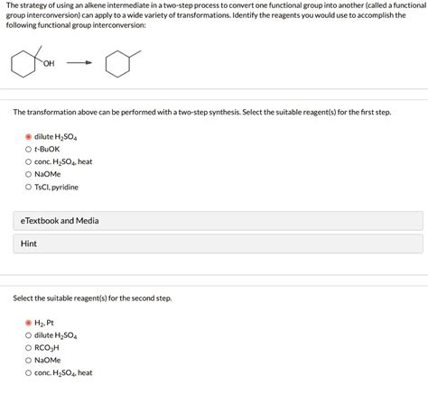 solved the strategy of using an alkene intermediate in a two step
