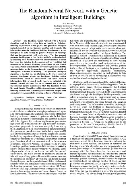 Pdf The Random Neural Network With A Genetic Algorithm In Intelligent