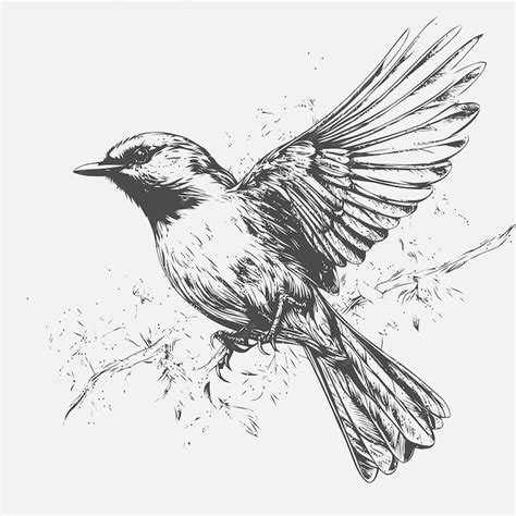 Bird Sketch Hand Drawn Illustration Of A Bird Premium Ai Generated Vector