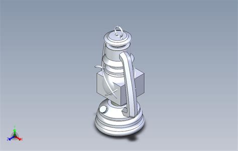 一款煤油灯parasolid模型图纸下载 懒石网