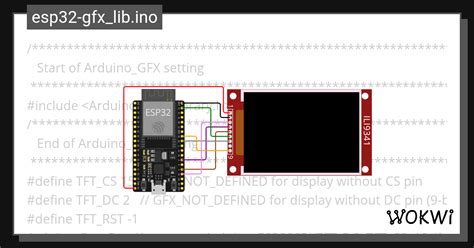 Esp32 Ili9341 GFX Wokwi ESP32 STM32 Arduino Simulator