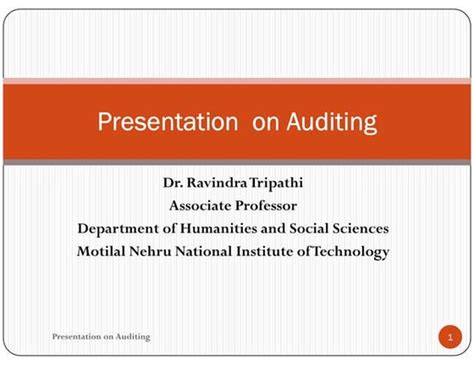 Auditing Introduction To Auditing Ppt