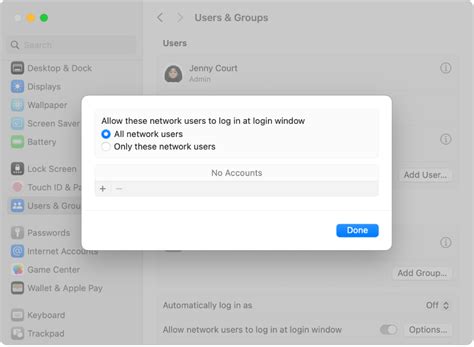 Allow Network Users To Log In To Your Mac Apple Support
